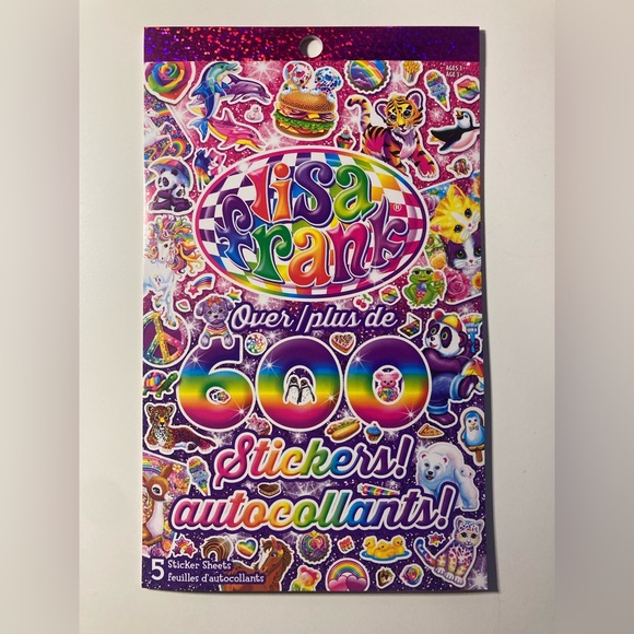 Lisa Frank | Other | New Lisa Frank 60 Sticker Book 5 Sticker Sheets ...